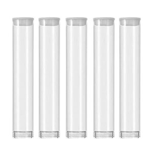 skmz plastic clear pvc tube transparent storage 0.5ml 1ml empty cartridges tube packaging with caps 13x82mm – bead craft supply storage (100pack)