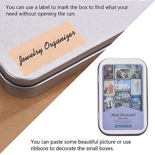 3 Pack 3.75 by 2.45 by 0.8 Inch Silver Metal Rectangular Empty Hinged Tins Box Containers with Lids Mini Portable Box Small Storage Kit, Home Organizer