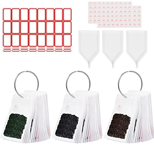 Benote Diamond Art Painting Storage Containers Large Bead Storage 100pcs Bags, Loose Leaf Binder Rings, Diamond Tray, Diamond Paint Accessories Tools