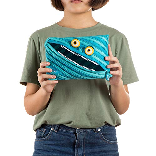 ZIPIT Jumbo Pencil Case, Blue, Jumbo Pencil Case