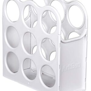 ArtBin 6866AG Mini Vinyl Storage Rack, Organizer up to 9 (5.5") Vinyl Rolls, White, 1 Rack