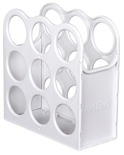 ArtBin 6866AG Mini Vinyl Storage Rack, Organizer up to 9 (5.5") Vinyl Rolls, White, 1 Rack