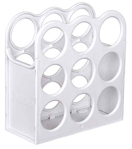 ArtBin 6866AG Mini Vinyl Storage Rack, Organizer up to 9 (5.5") Vinyl Rolls, White, 1 Rack