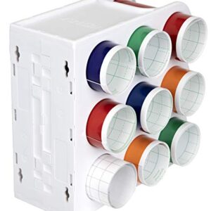 ArtBin 6866AG Mini Vinyl Storage Rack, Organizer up to 9 (5.5") Vinyl Rolls, White, 1 Rack