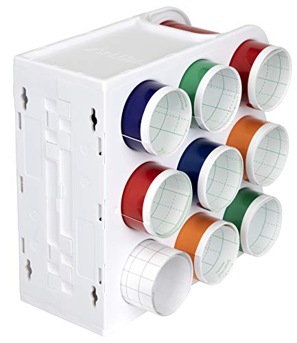 ArtBin 6866AG Mini Vinyl Storage Rack, Organizer up to 9 (5.5") Vinyl Rolls, White, 1 Rack