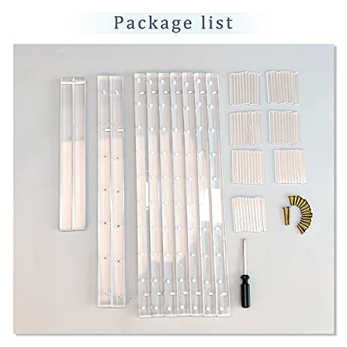 Thread Holder Organizer, 70 Spools Acrylic Foldable Hair Braiding Rack for Hair, Clear Thread Rack Storage for Sewing Quilting Embroidery Organizer Stand (Transparent 2)