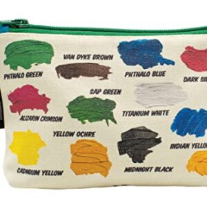 Bob Ross Bag - 9" Canvas Zipper Pouch for Pencils, Tools, Cosmetics, Toiletries and More