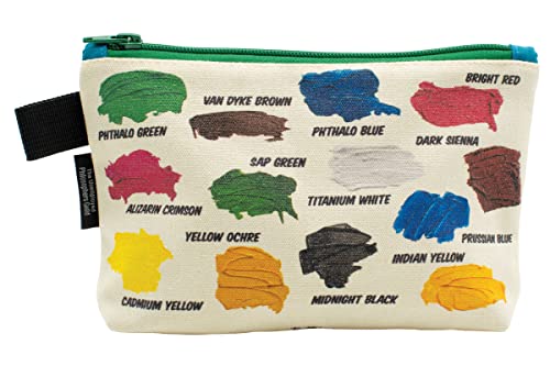 Bob Ross Bag - 9" Canvas Zipper Pouch for Pencils, Tools, Cosmetics, Toiletries and More