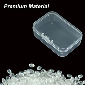 Wotermly 20 Packs Small Mini Clear Plastic Beads Storage Containers Box with Hinged Lid for Storage of Tiny Items, Crafts, Jewelry, Hardware,Earplugs,Pills and More Small Items