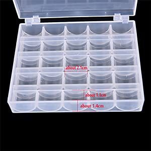 Bobbin Box,LNKA 2 Box Machine Bobbin Organizer Plastic Case for Brother Janome Singer Sewing Machine Holder Container Box