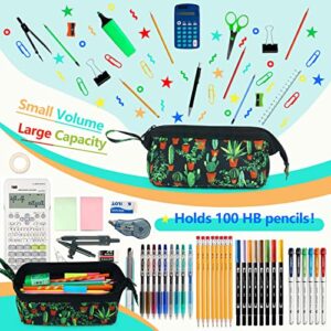 Pencil Case Durable Lightweight,Makeup Bag With Smooth Zipper, Multifunction Cosmetic Bag Easy Grip Handle,Suitable For Boys, Girls And Adults. For School Supplies And Cosmetics