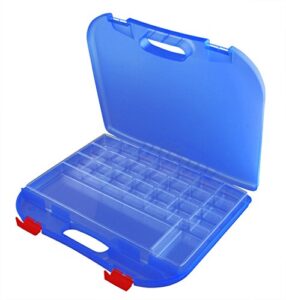 dexas loom storage lap case, blue/red