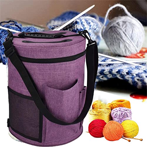 LUKEO Portable Crochet Yarn Wool Storage Bag Household DIY Knitting Needles Craft Sewing Tools Organizer