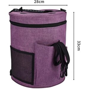 LUKEO Portable Crochet Yarn Wool Storage Bag Household DIY Knitting Needles Craft Sewing Tools Organizer