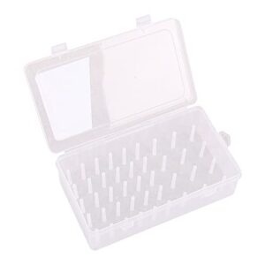 lukeo portable box sewing bobbins threads storage sorting case organizer translucent clear spools