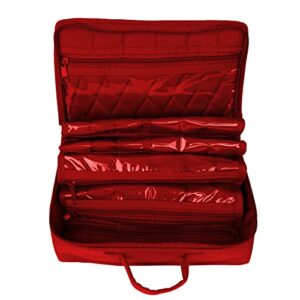 Yazzii Original Craft Organizer Tote Bag - Portable Storage Bag Organizer - Multipurpose Storage Organizer for Crafts, Cosmetics & Jewelry. Red