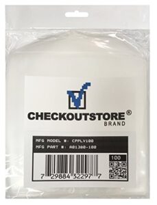 100 checkoutstore® clear storage pockets (5 x 5 1/8)