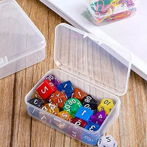 Clear Plastic Beads Storage Containers Empty Mini Storage Containers Box,24 Pack Plastic Storage Containers with Lids,Beads Storage Box with Hinged Lid for Beads,Earplugs,Pins, Small Items