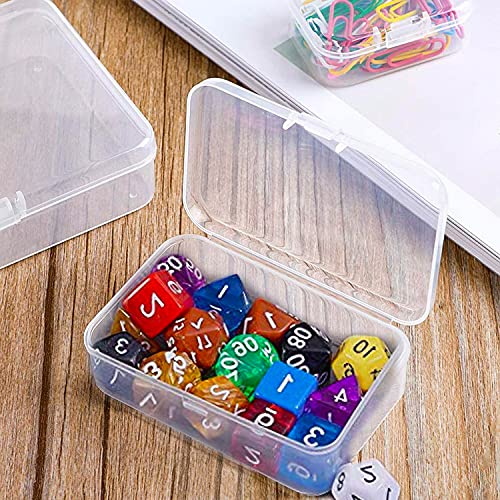 Clear Plastic Beads Storage Containers Empty Mini Storage Containers Box,24 Pack Plastic Storage Containers with Lids,Beads Storage Box with Hinged Lid for Beads,Earplugs,Pins, Small Items