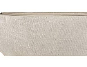 BUMBLE CRAFTS 4 PC Multipurpose Pencil Case Pouch with Zipper, Multipurpose Stationary, Pen Pencil Case, 9” x 3.5", 100% Cotton Canvas - Natural