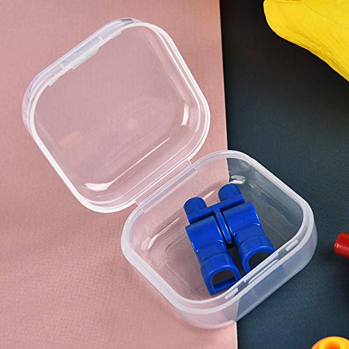 Abgream Plastic Beads Storage Containers - Mini Clear Square Box Empty Case with Lid for Earplugs, Pills, Jewelry, Hardware or Any Other Small Craft Gadgets (40 Pieces 1.37 x 1.37 x 0.7 Inches)