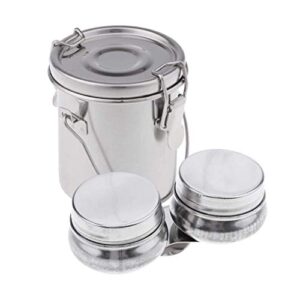 small artist stainless steel brush washer double dipper container cup paint brush cleaner washing bucket with lid fit for painting