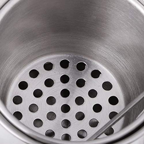 Small Artist Stainless Steel Brush Washer Double Dipper Container Cup Paint Brush Cleaner Washing Bucket with Lid fit for Painting