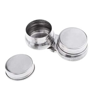 Small Artist Stainless Steel Brush Washer Double Dipper Container Cup Paint Brush Cleaner Washing Bucket with Lid fit for Painting