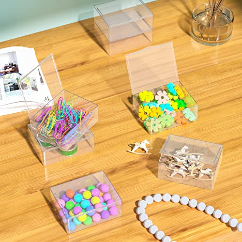 Goczsvoy 13Pcs Mini Plastic Clear Boxes With A Storage Case, Small Plastic Clear Containers For Bead Organizer, Jewelry, Craft, Small Things Storage And Organization