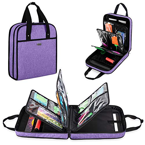 YARWO Carrying Case for Diamond Painting A4 Light Pad, Diamond Painting Storage Bag for LED Light Box and Diamond Art Tools, Purple (Bag Only)