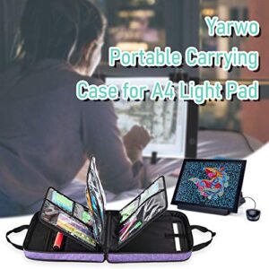 YARWO Carrying Case for Diamond Painting A4 Light Pad, Diamond Painting Storage Bag for LED Light Box and Diamond Art Tools, Purple (Bag Only)