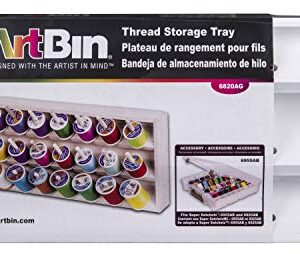 ArtBin 6820AG Thread Storage Tray, Sewing & Craft Organizer Unit, Holds Up to 21 Spools of Thread, White