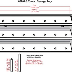 ArtBin 6820AG Thread Storage Tray, Sewing & Craft Organizer Unit, Holds Up to 21 Spools of Thread, White