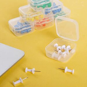 12 Pack Small Plastic Box Clear Bead Boxes Craft Storage Containers with Lids for Organizing Beads, Jewelry Making, Small Items, 1.38x1.38x0.78inch