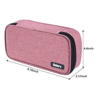 Chelory Pencil Case Large Capacity Pencil Bag Pouch Pen Case Pencil Marker Holder Stationery Organizer Cosmetic Makeup Bag with Big Storage for Teen Boys Girls School & Office Supplies (Light Pink)