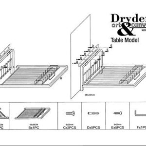 Dryden Art and Canvas Keeper - Small Table Model with Wall Mount for Storage, Organization and Transport of Canvases, Frames, and Panels - Small - 15x19x8.75"