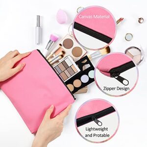 30 Pieces Canvas Makeup Bag Canvas Zipper Pouch Canvas Makeup Bags Bulk Canvas Cosmetic Bags Cosmetic Bags Bulk Multipurpose for Classroom School Office DIY Supplies,15 Colors (23.5 x 17.5 cm)