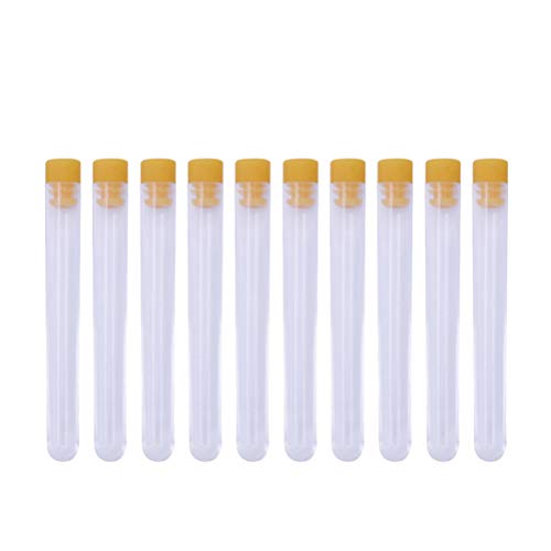 10pcs Transparent Cross-Stitch Needle Tube Sewing Needle Dispenser Organizer Plastic Storage Bottle with Colored Cap Needle case,Sewing Needle Holder(65#)