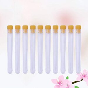 10pcs Transparent Cross-Stitch Needle Tube Sewing Needle Dispenser Organizer Plastic Storage Bottle with Colored Cap Needle case,Sewing Needle Holder(65#)