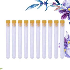 10pcs Transparent Cross-Stitch Needle Tube Sewing Needle Dispenser Organizer Plastic Storage Bottle with Colored Cap Needle case,Sewing Needle Holder(65#)