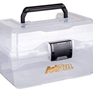 ArtBin 6890AG Small Project Box, Portable Art & Craft Organizer with Lift-Out Tray, [1] Plastic Storage Case, Clear