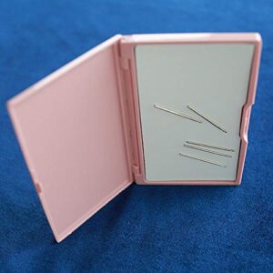 ViaGasaFamido Magnetic Needle Storage Case, Rectangle Magnetic Manual DIY Sewing Stitching Pin Storage Box Plastic Cross Stitch Sewing Knitting Pin Organizer Container Tool