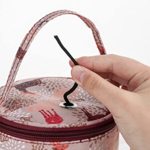 Small Yarn Storage Bags Portable Knitting Bag Case Organizer Crochet Thread Sewing Accessories Storage Tote Bag for Carry Crochet Hooks,Short Knitting Needle,Skein Yarn,Knitting Crochet Supplies