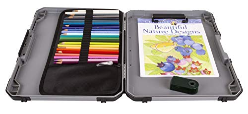 ArtBin 6838AG Sketch Board, Portable Drawing Surface with Internal Art & Craft Storage, Grey