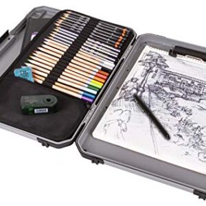 ArtBin 6838AG Sketch Board, Portable Drawing Surface with Internal Art & Craft Storage, Grey