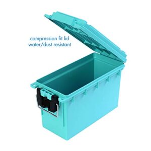 Logix 12533 Stackable Craft Storage Box with Handle, Locking Art Supply Box, Plastic Storage Containers with Lids, Craft Organizer Box, Teal