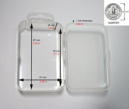 Maymom Small Plastic Box with Hinged Lid for Small Parts, Crafts, Beads, Jewelry and Watch Parts (6 Boxes, Clear)