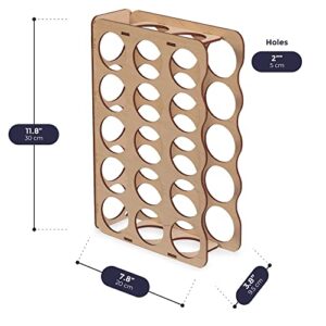 Woodencrew 15 Holes Wall Mount Vynil organizator, Vinyl Storage Organizer, Rack Acrylic Holder, Art Roll Organizer, Craft Tower, Multiple Large Holes Display Stand for Vinyl Rolls V1.1