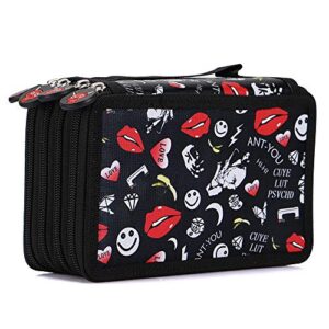 72 slots high capacity zipper pens pencil case