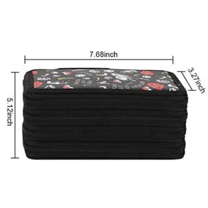 72 Slots High Capacity Zipper Pens Pencil Case